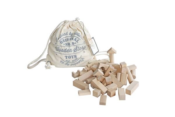 Raw blocks in sack - 50 pcs – Wooden Story